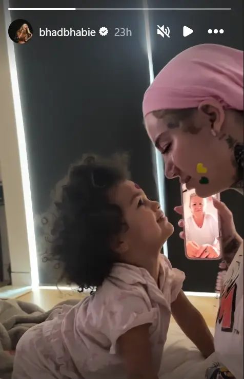 How many kids does Bhad Bhabie have? Family explored as rapper cuddles ...