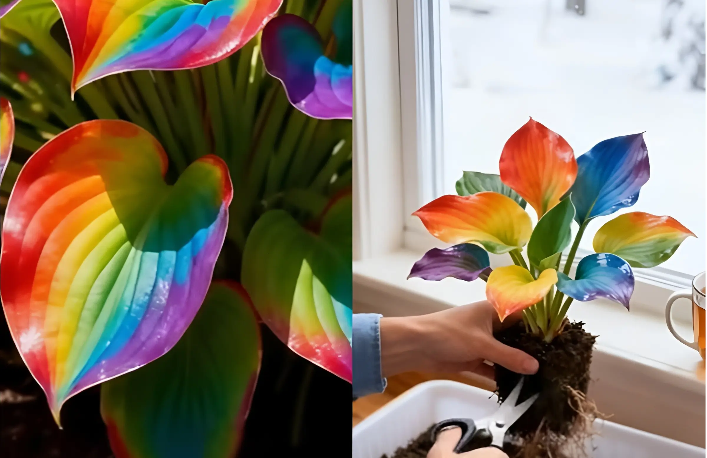 Is God's artistic canvas plant real or fake? Viral rainbow coloured ...