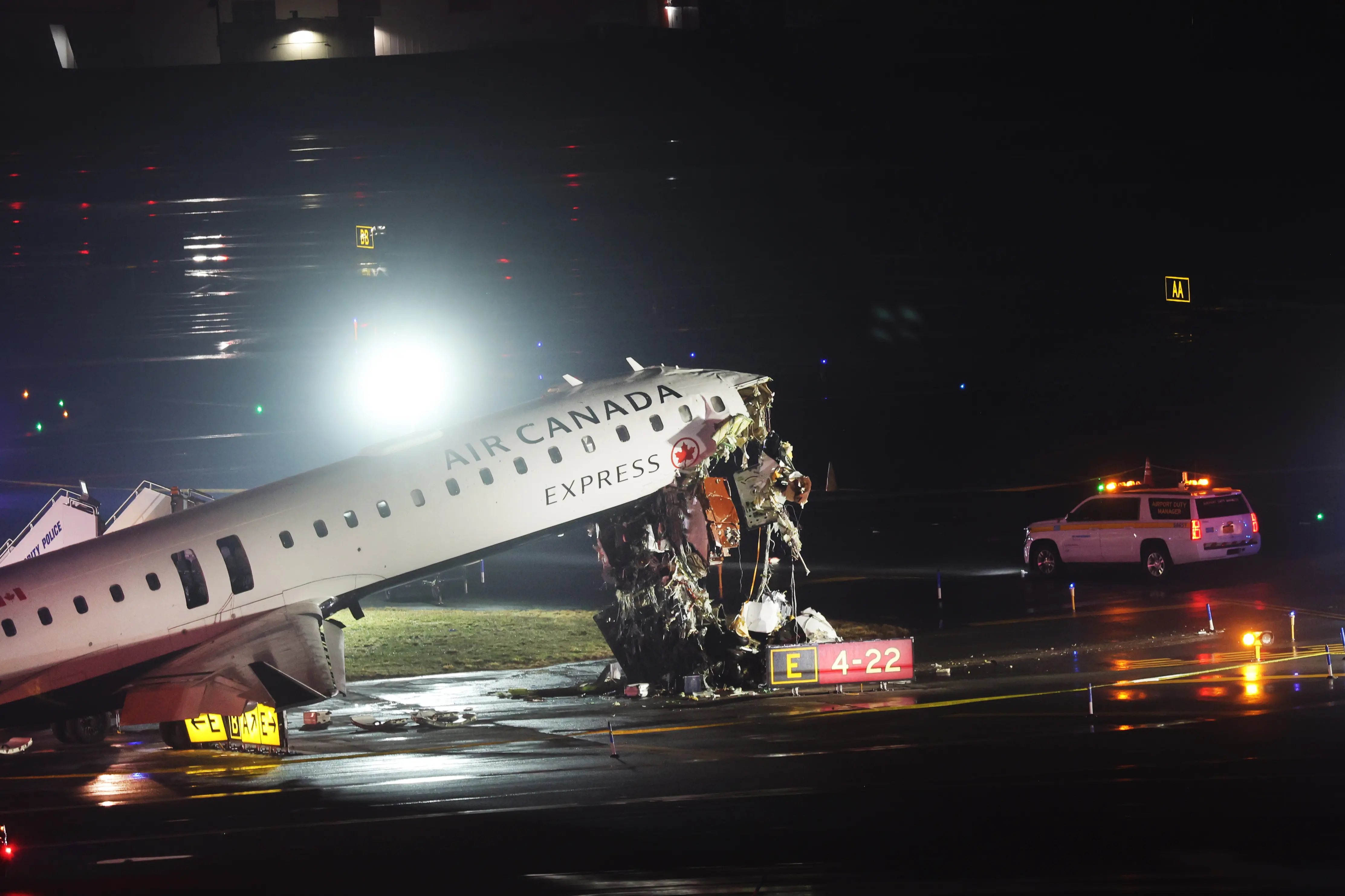"Stop Truck 1, stop!" - LaGuardia airport air traffic controller heard ...